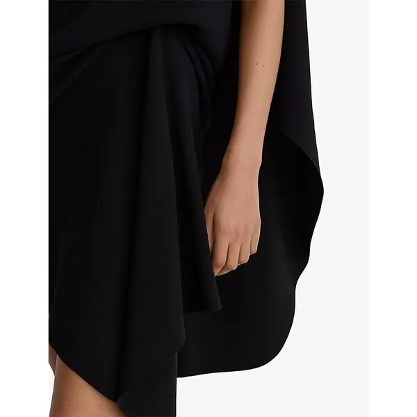 REISS Cassia Draped Woven Mini Dress