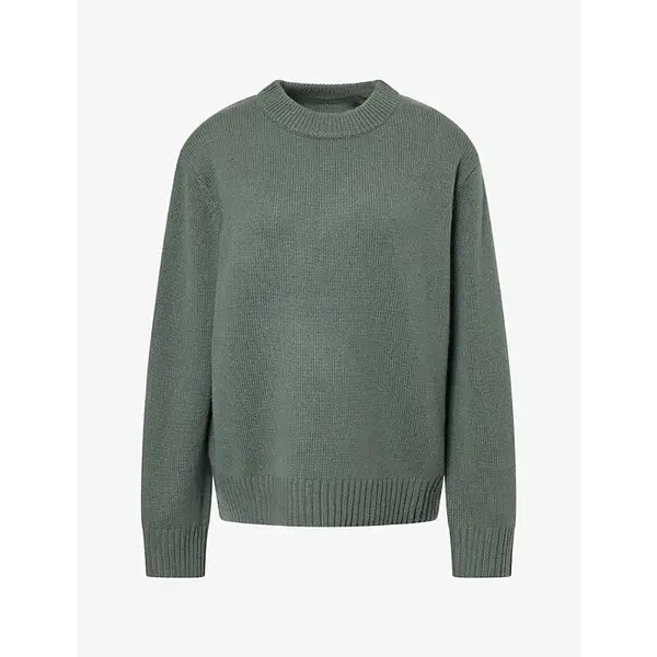 Jenni Kayne Crew-neck Long-sleeve Cashmere Jumper - Pine