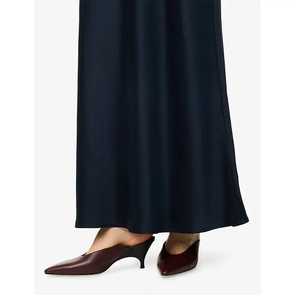 ANINE BING Bias-cut Silk Midi Skirt
