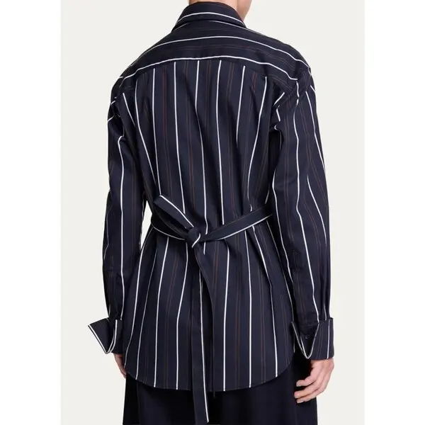 TWP The Night We Met Striped Cotton-blend Shirt