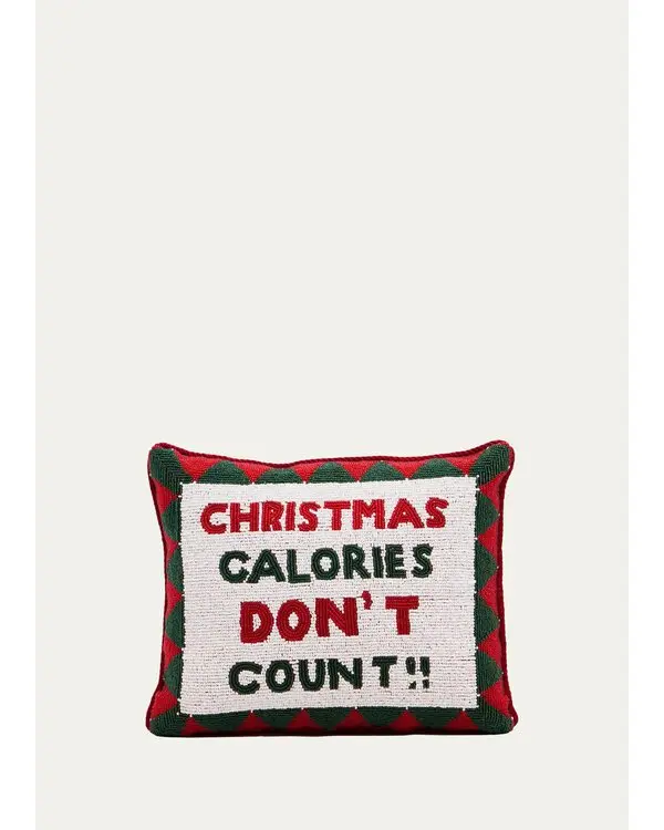 SUDHA PENNATHUR Christmas Calories Don't Count Pillow - Multi