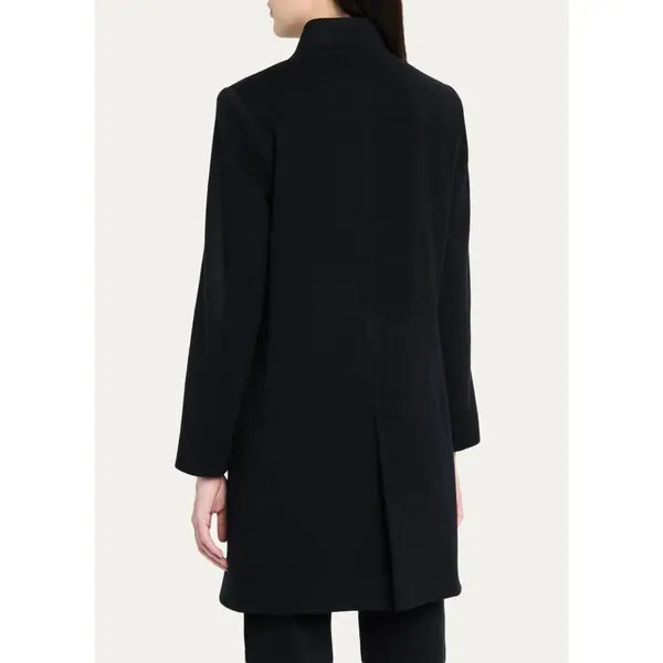 Cinzia Rocca Inverted Notch Collar Pure Wool Coat