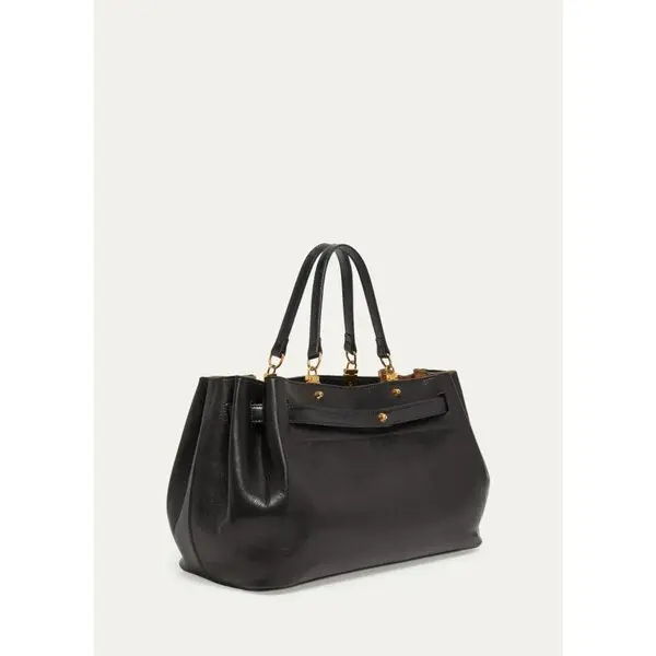 Balenciaga Fan Medium Leather Carryall Bag