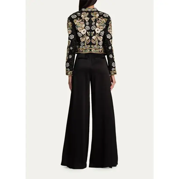 Alice + Olivia Harvey Embellished Embroidered Jacket