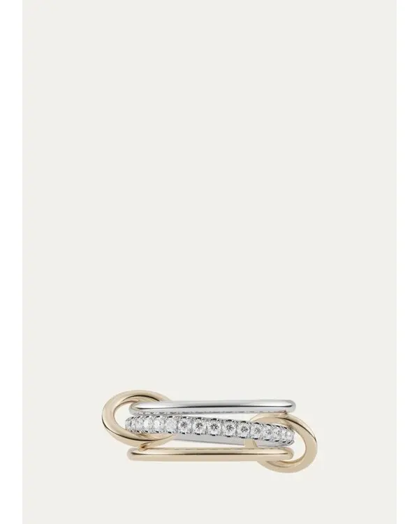 SPINELLI KILCOLLIN Tigris Silver And 18k Gold Ring With Diamonds - Misc