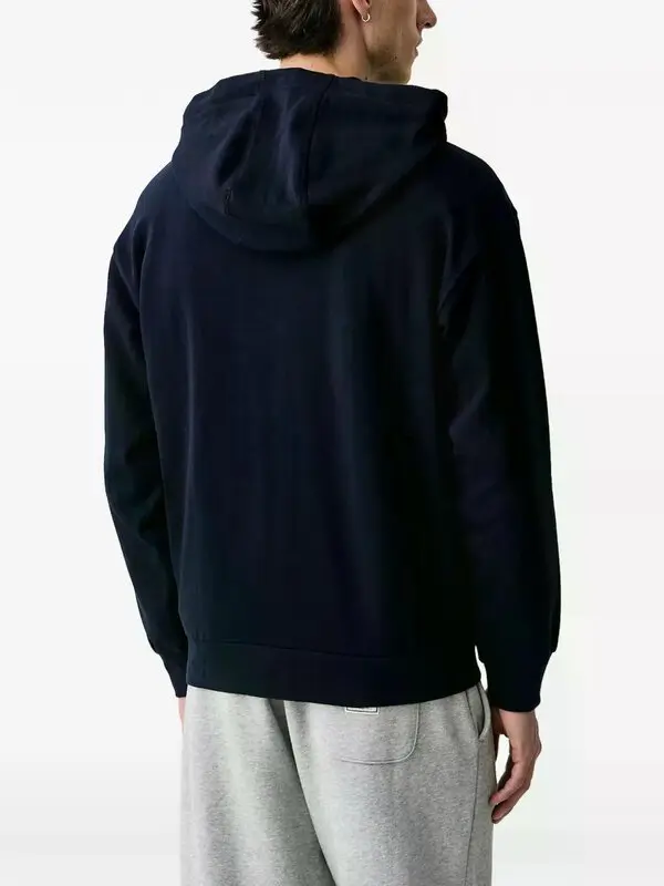 BENETTON Logo-embroidered Zip-up Hoodie