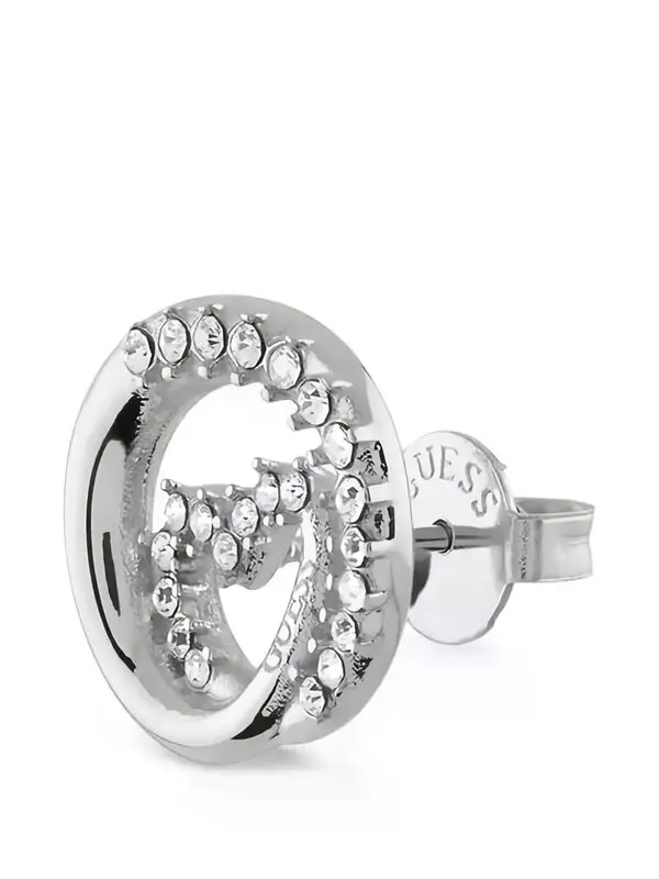 Guess Iconique Crystal-embellished Heart Earrings