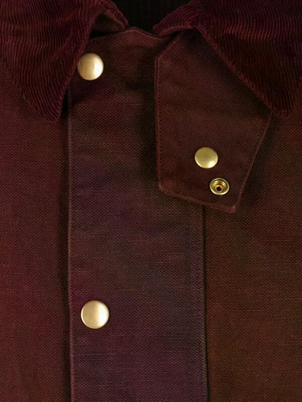 A.PRESSE Waxed-canvas Corduroy-collar Jacket