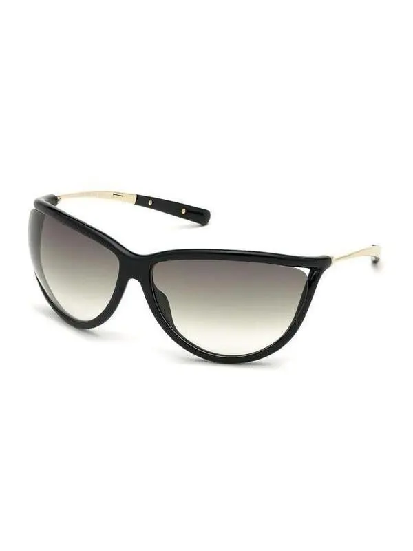 TOM FORD Ft0770 Sunglasses Shiny Black / Gradient Smoke - Default