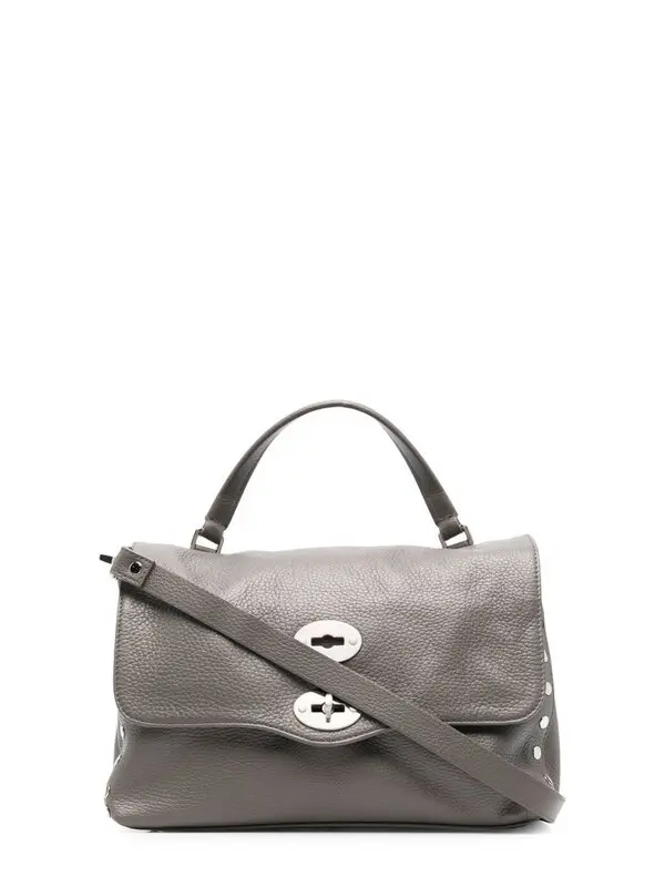 ZANELLATO Leather Top-handle Satchel With Shoulder Strap - Grey