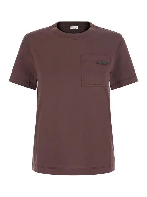 Brunello Cucinelli Essential Crewneck T-shirt - Brown