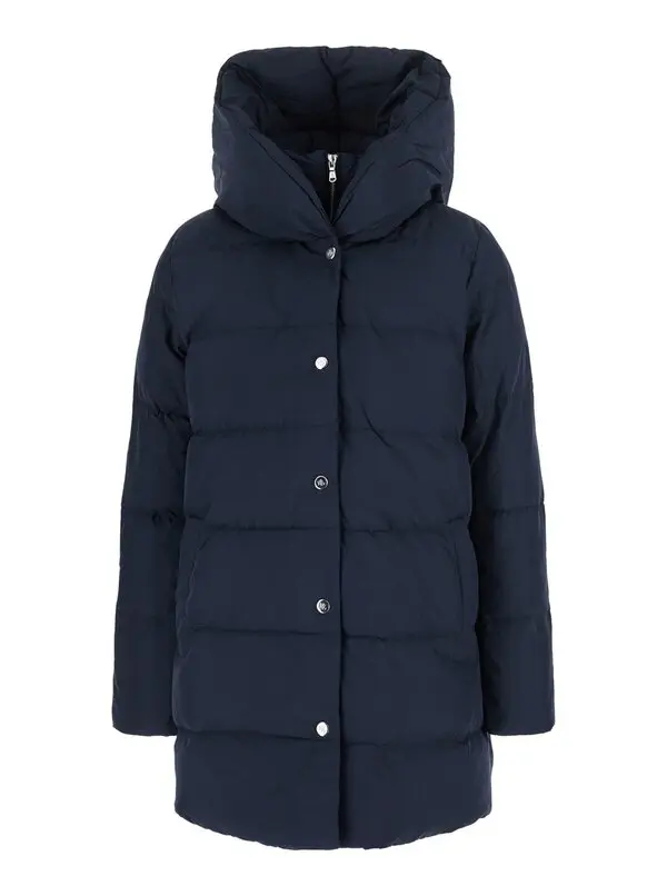 Ralph Lauren Down Jacket With High Collar, Tech Fabric, Side Pockets
