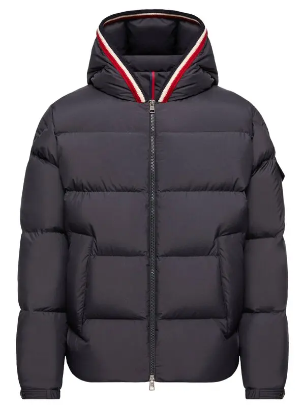 Moncler Down-filled Hooded Puffer Jacket With Adjustable Fit - Blu