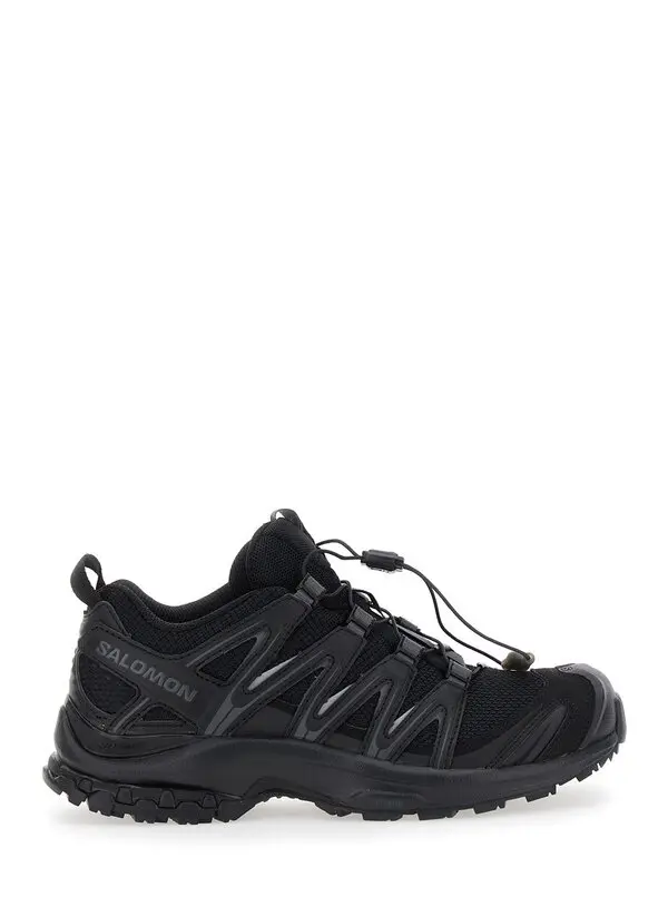SALOMON Xa Pro 3d Tech Fabric Low-top Sneaker With Logo Patch, Panelled Design & Studded Sole - Black