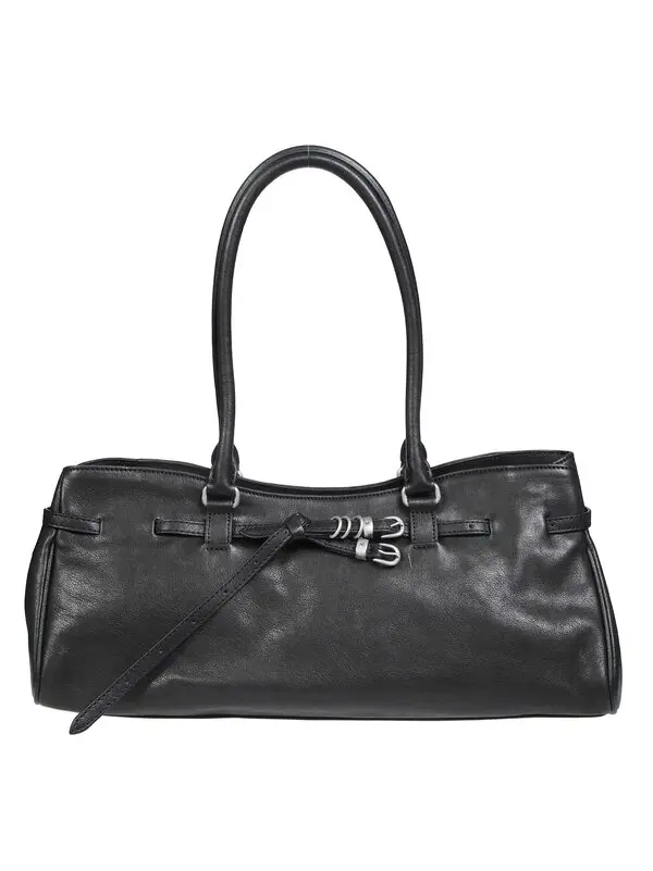 MARGESHERWOOD Soft Grandma Shoulder Handbag - Nero