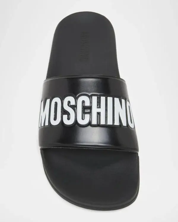 Moschino Logo Pool Slides