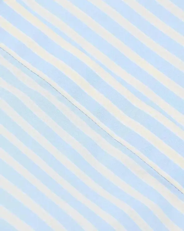 Simkhai Renata Striped Cotton Crop Shirt - Hydrangea
