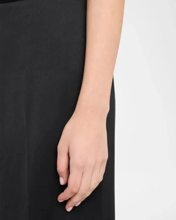 Elie Tahari The Rylee Satin High-rise Pants - Noir