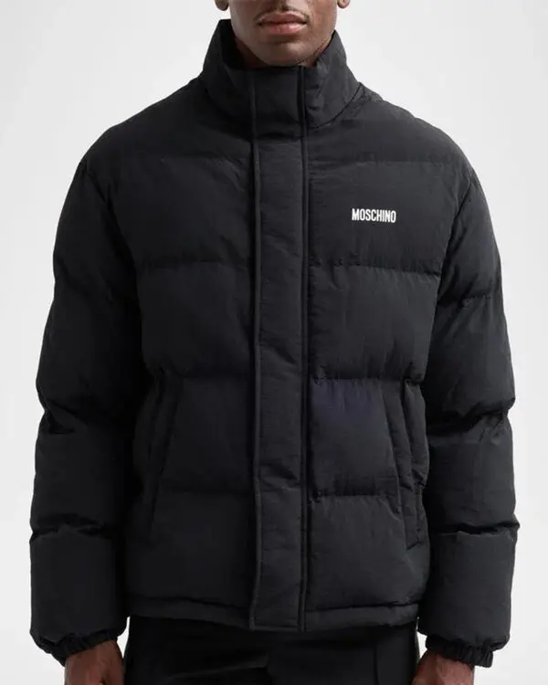 Moschino Apos;s Logo Puffer Jacket - Multi Blac