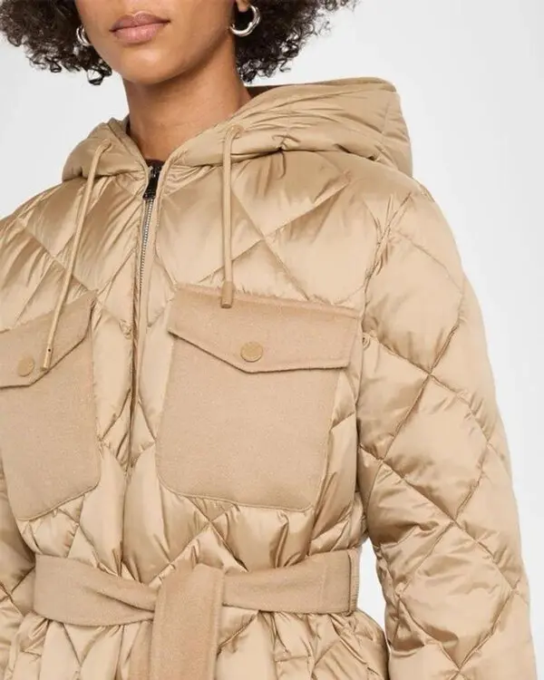 Max Mara Fidato Quilted Hooded Coat