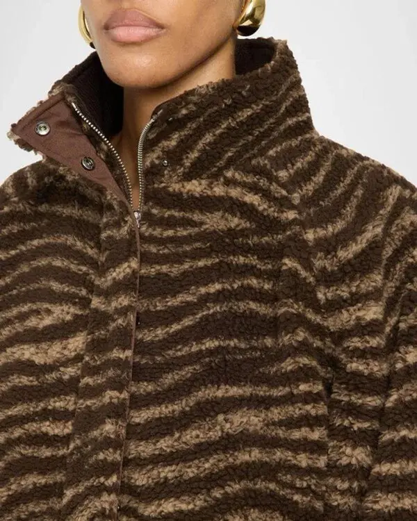 Rag & Bone Sun Sherpa Funnel-neck Bomber Jacket