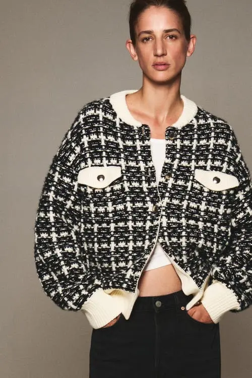 H&M Oversized Bouclé-knit Cardigan