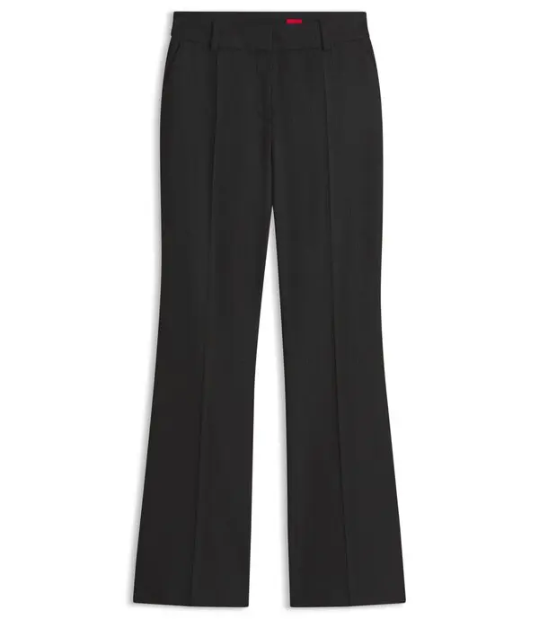 Hugo Pinstripe Slim-fit Pants With Bootcut Leg - Patterned