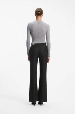 Hugo Pinstripe Slim-fit Pants With Bootcut Leg