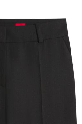Hugo Pinstripe Slim-fit Pants With Bootcut Leg