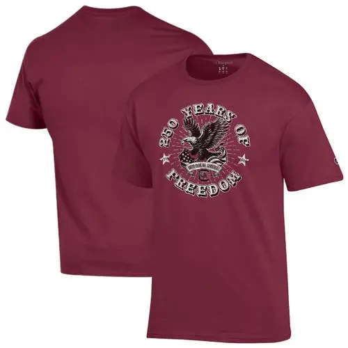 Champion South Carolina Gamecocks Americana 250 Years Of Freedom Tonal T-shirt - Garnet