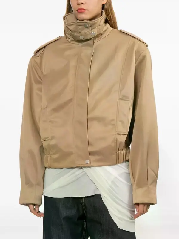 Source Unknown High-neck Epaulette-detail Jacket