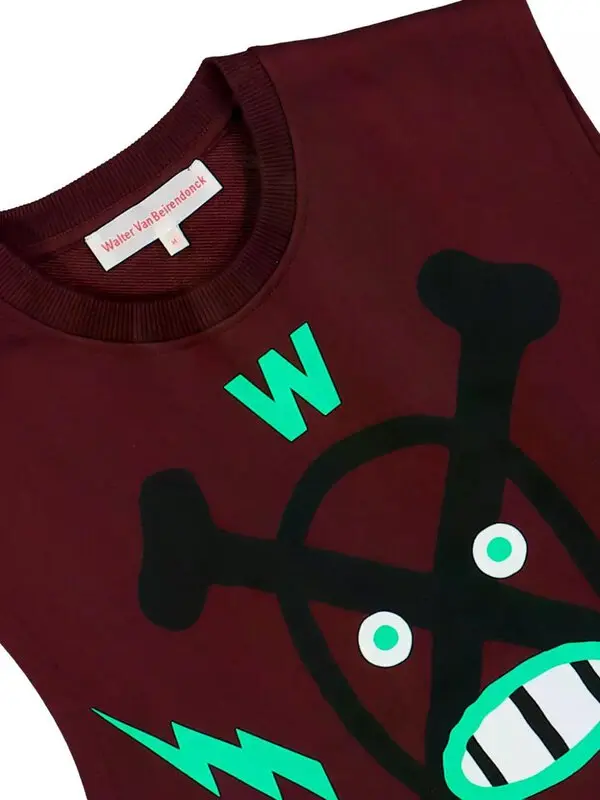 WALTER VAN BEIRENDONCK Youth Graphic-print Sleeveless Sweater