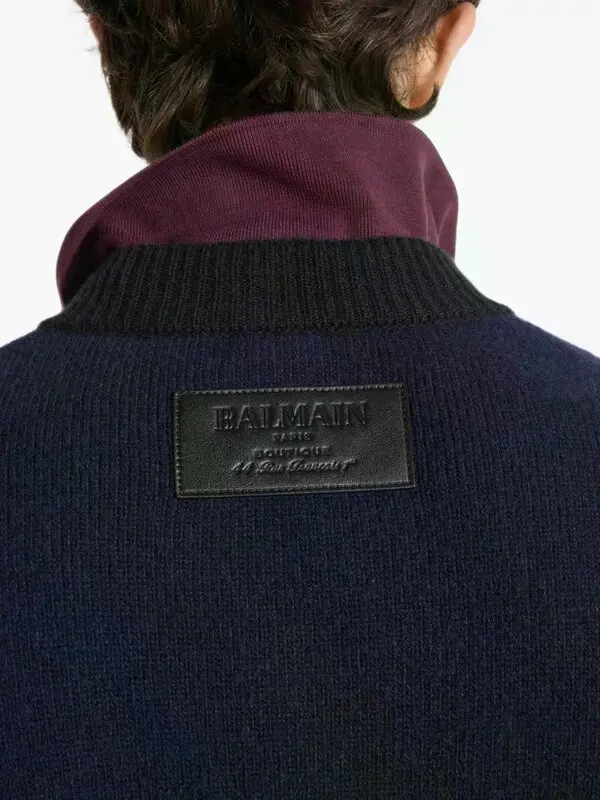 Balmain Merino-wool Jumper With Diamond Pattern
