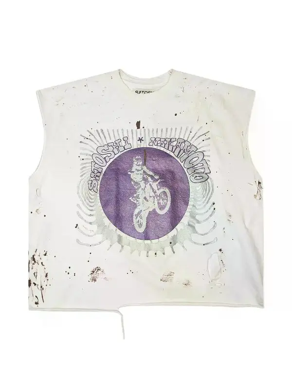 SATOSHI NAKAMOTO Globe Of Death Sleeveless T-shirt