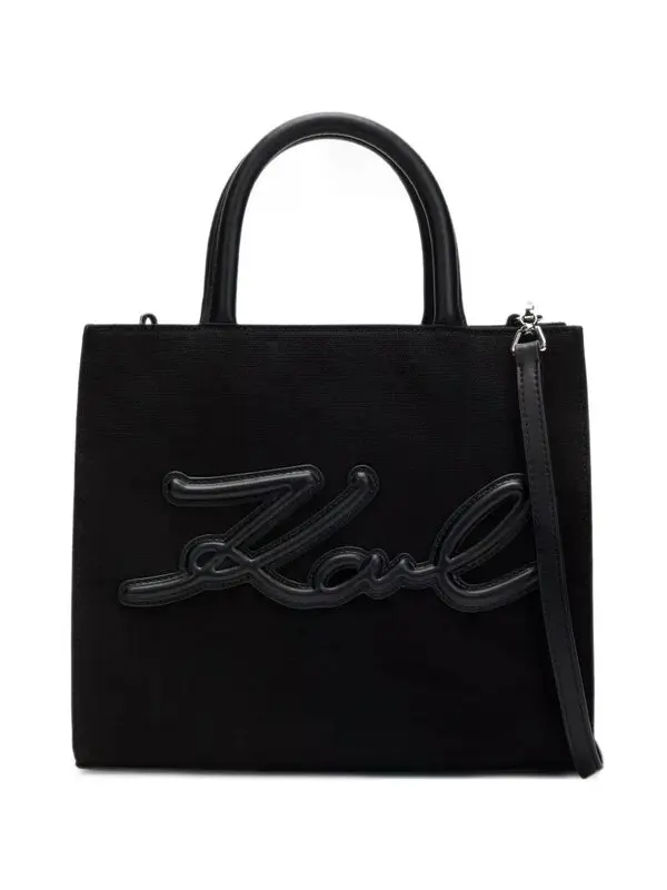 Karl Lagerfeld K/signature Logo-detail Tote Bag - Black