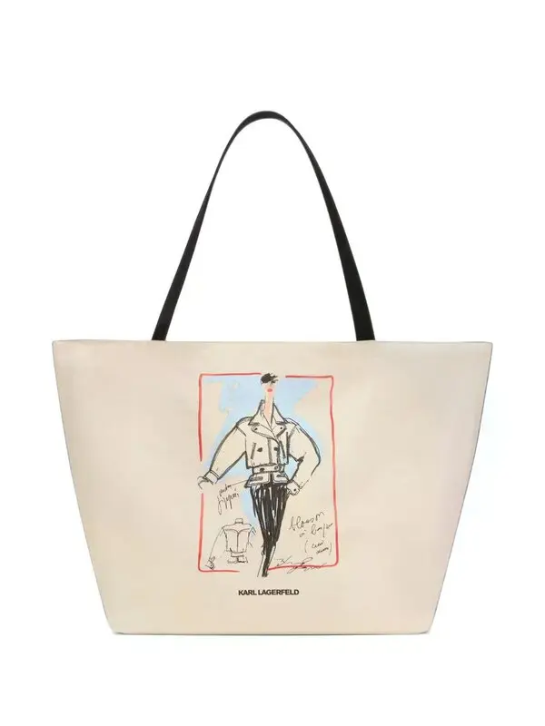 Karl Lagerfeld K/essential Logo-detail Tote Bag - Neutrals