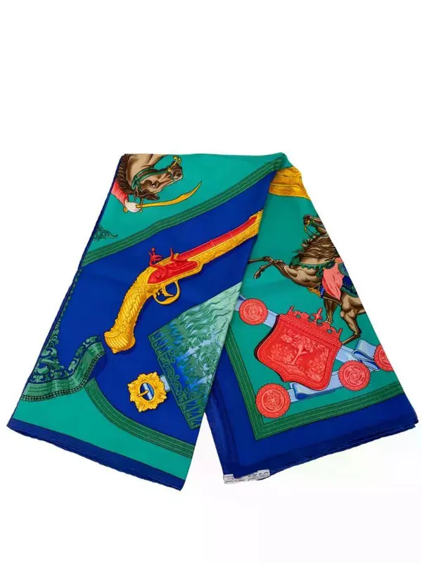 Hermès 1980-2000 Hommage A Lamtie Franco Hellenique Silk Scarf 90 Scarves - Multicolour