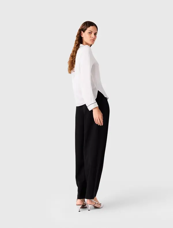Maje Embroidered Silk Shirt