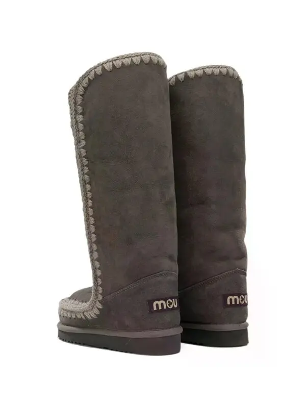 Mou Eskimo Crochet-trim Sheepskin Boots