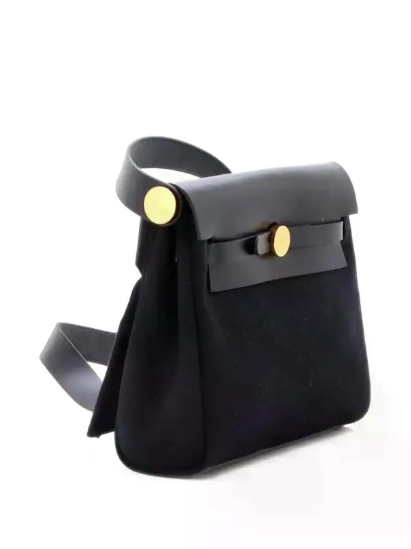 Hermès Herbag Zip Toile And Leather 20 Shoulder Bag