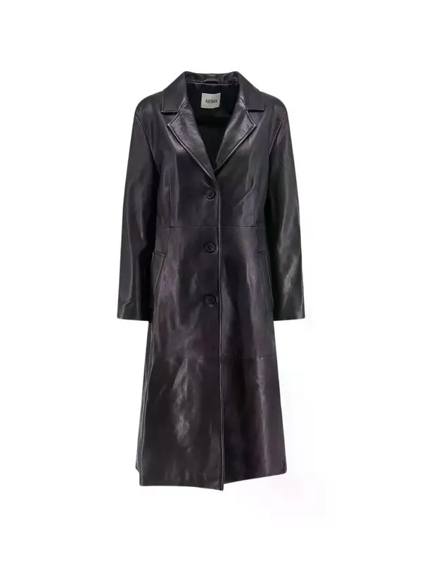 ARMA Aisa Leather Coat - Black
