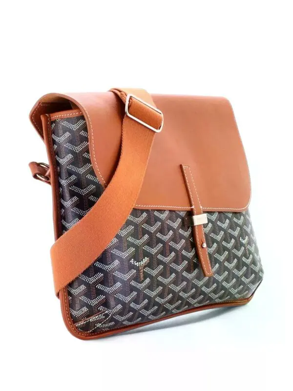 Goyard Coursier Messenger Bag Coated Canvas And Leather Crossbody Bag