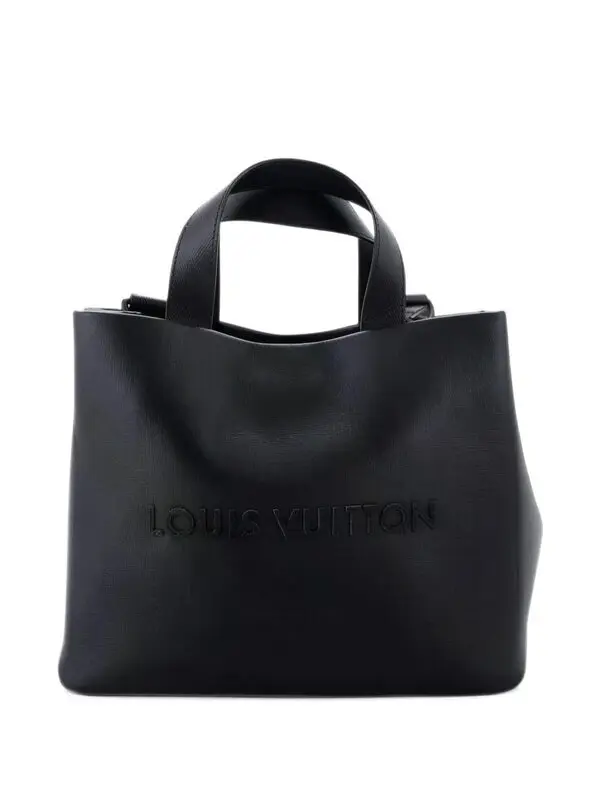 LOUIS VUITTON Shopper Leather Mini Tote Bag - Black