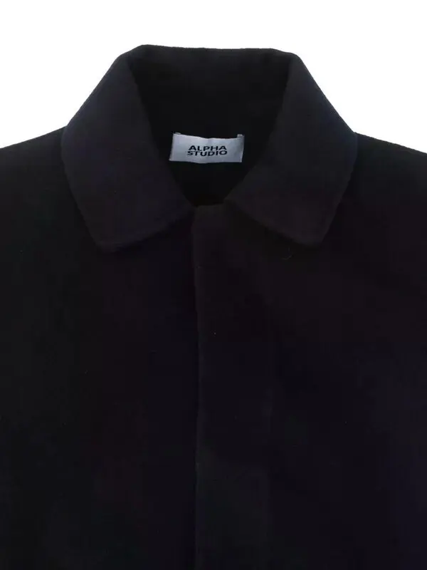 Alpha Studio Button-fastening Patch-pocket Coat