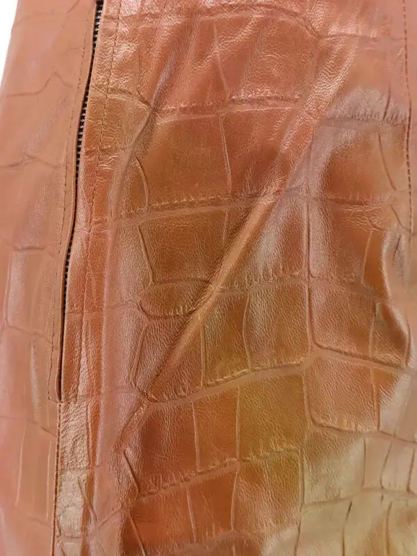 ARMA Croc-effect Leather Skirt