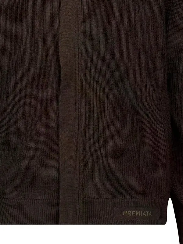 Premiata Ribbed-knit Raglan-sleeve Jacket
