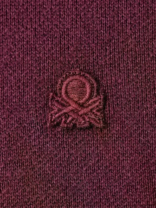 BENETTON Logo-embroidered Crew-neck Sweater
