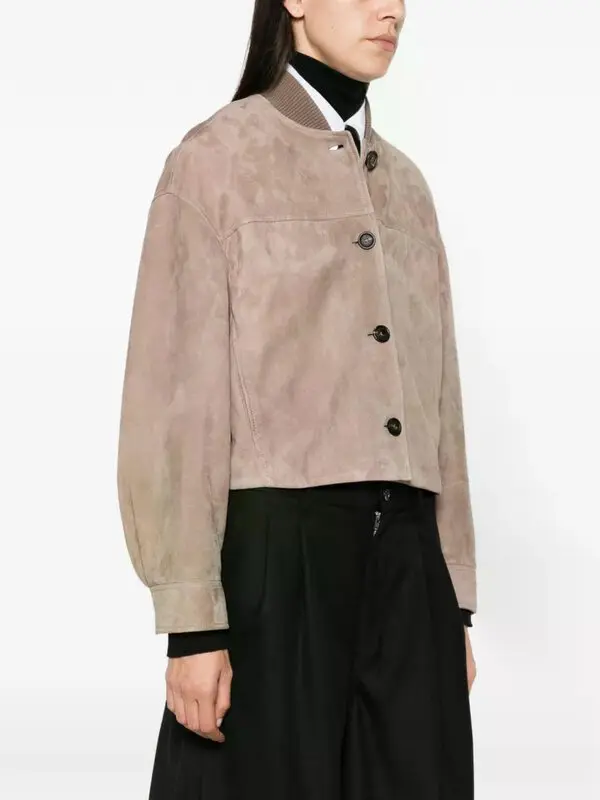 Brunello Cucinelli Button-up Leather Jacket