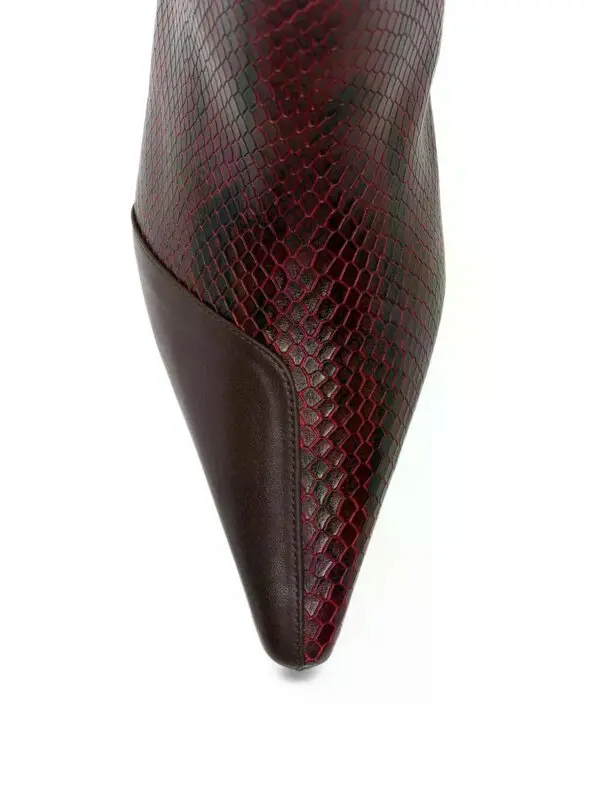 Coperni Snake-effect Leather Boots