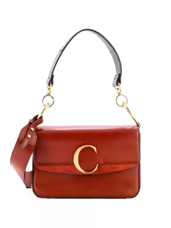 Chloé C Double Carry Bag Leather Small Crossbody Bag